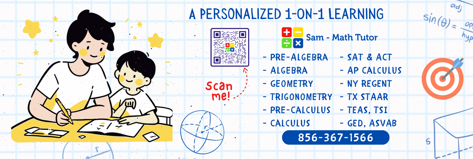 Sam Math Tutor [ Book now ]